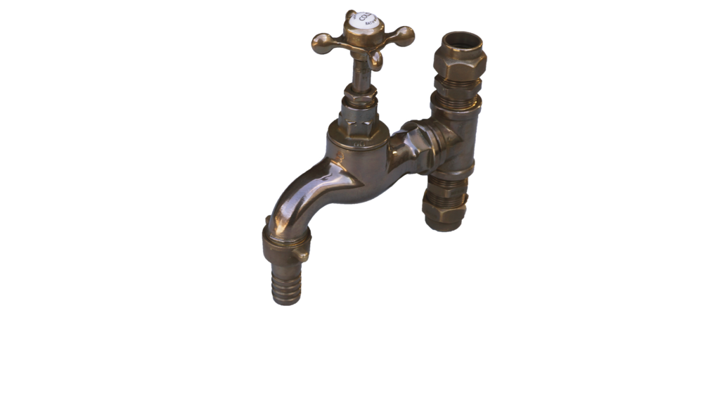 Handmade Foot Wash Tap | Brass Chrome | NZ Made | Ladybugs