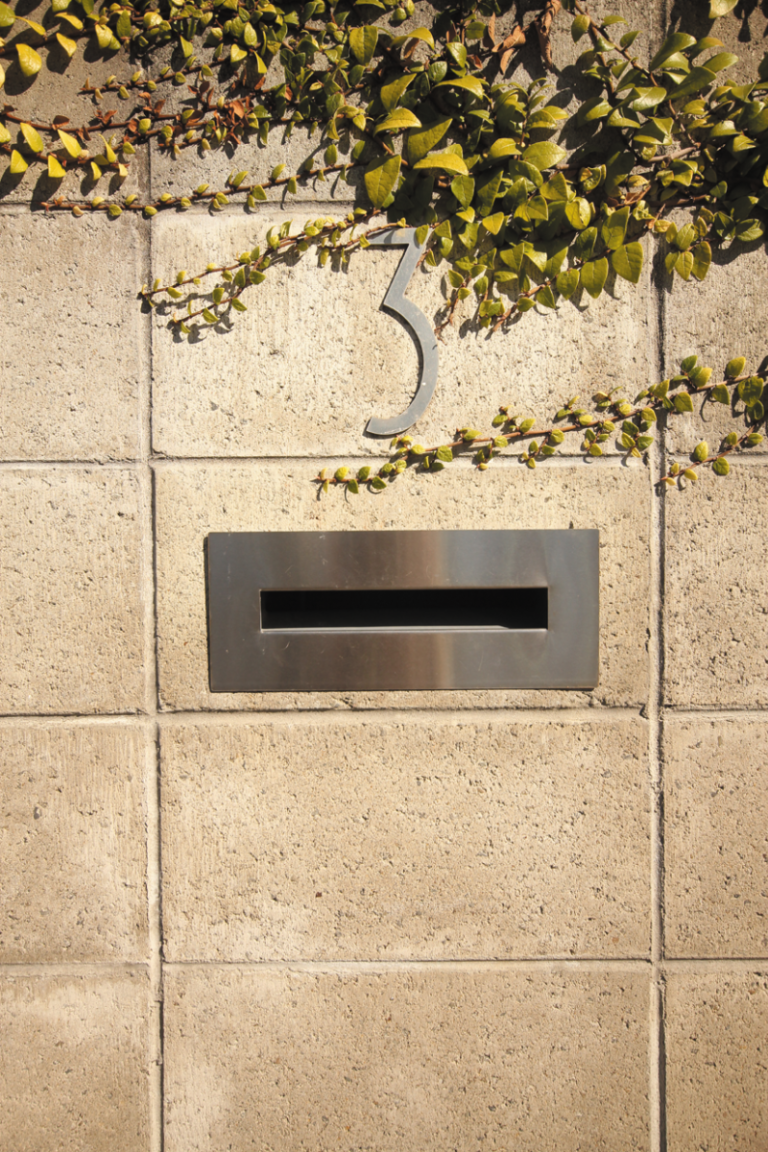Masonry Wall Letterbox - Stainless Steel Faceplate | NZ Made